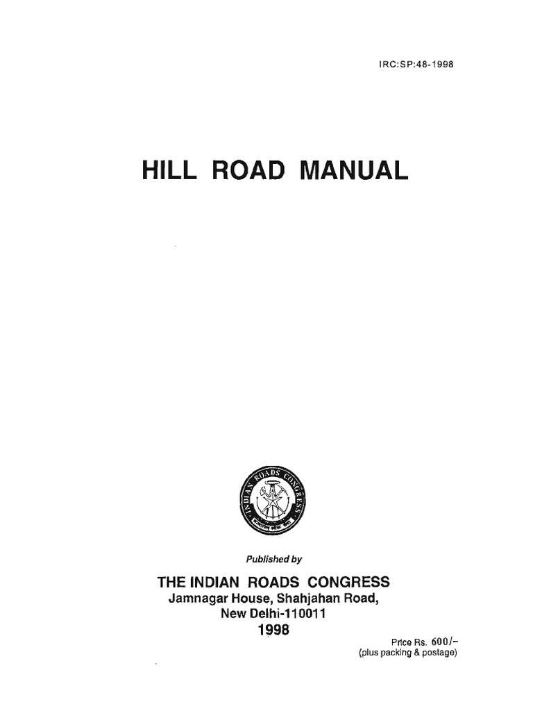 IRC SP 48 Hill Road Manual PDF | PDF
