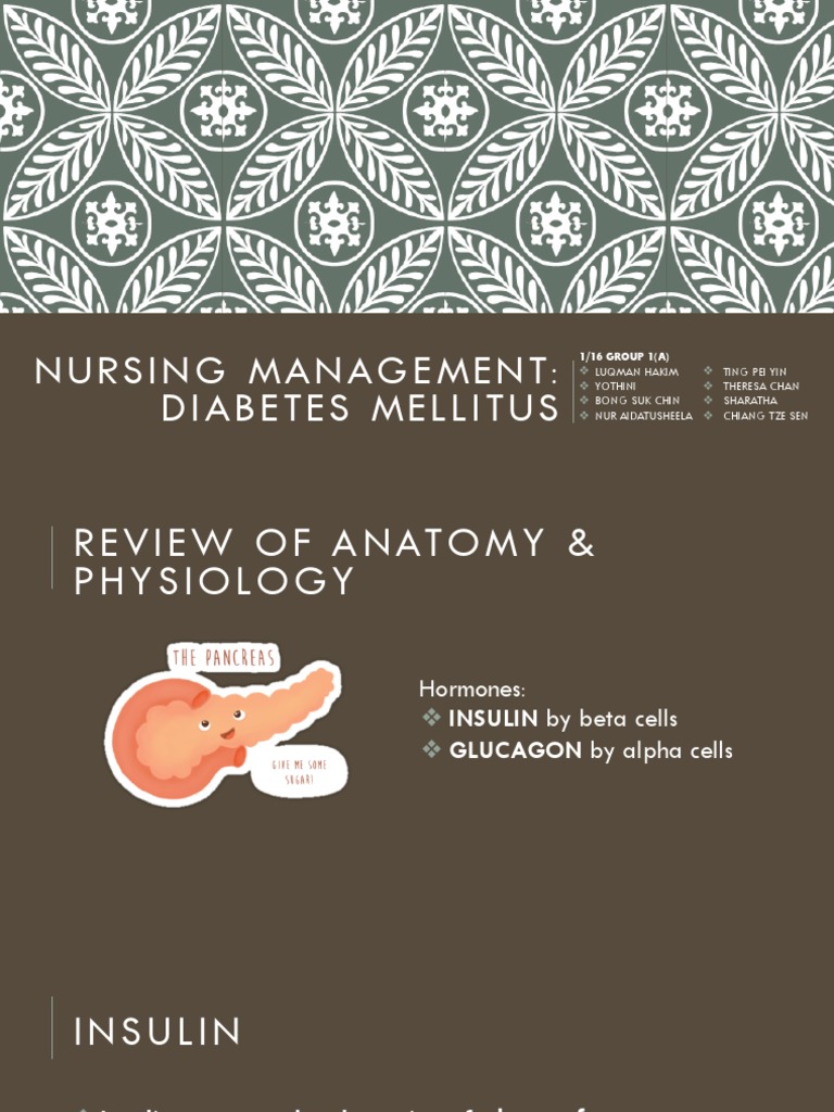 Nursing Management of Diabetes | PDF | Diabetes Mellitus | Insulin