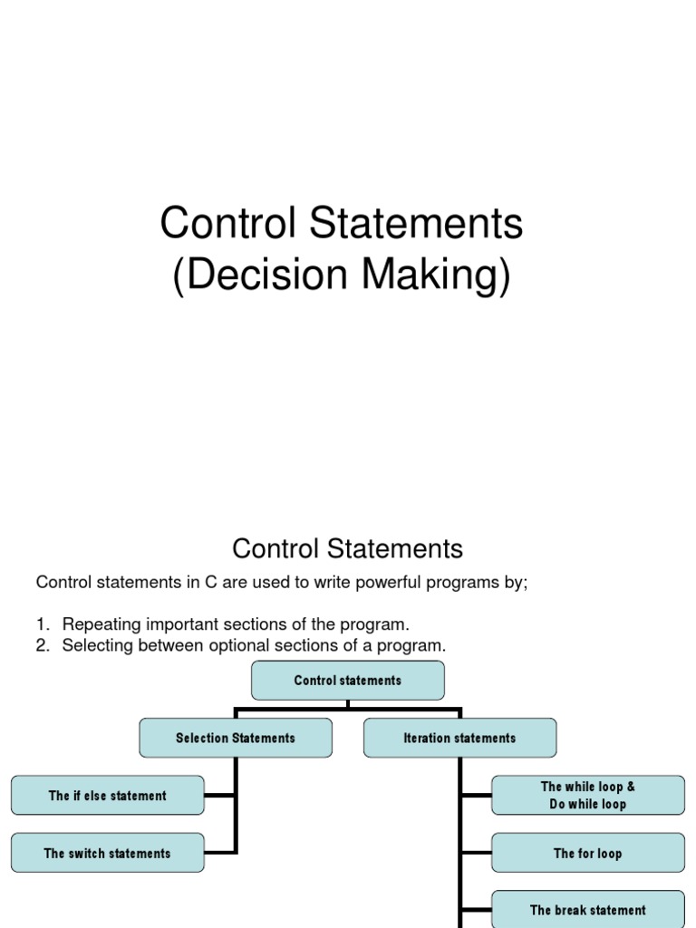 Decision Making | PDF | Control Flow | Summation