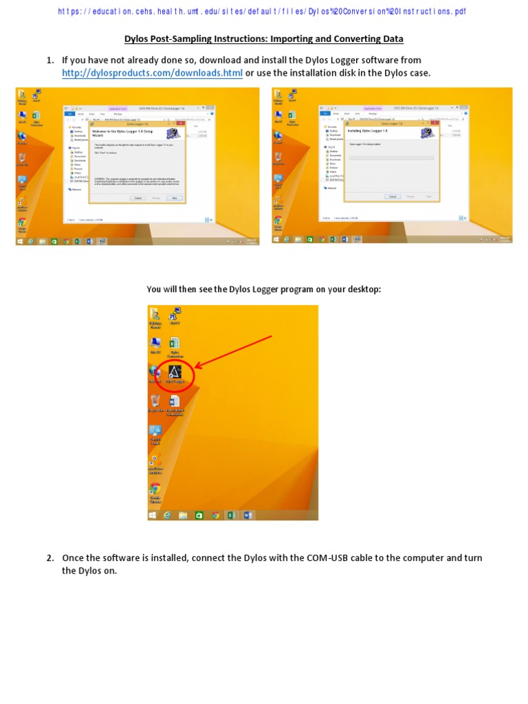 Dylos Post Sampling Instructions Importing And Converting Data Pdf