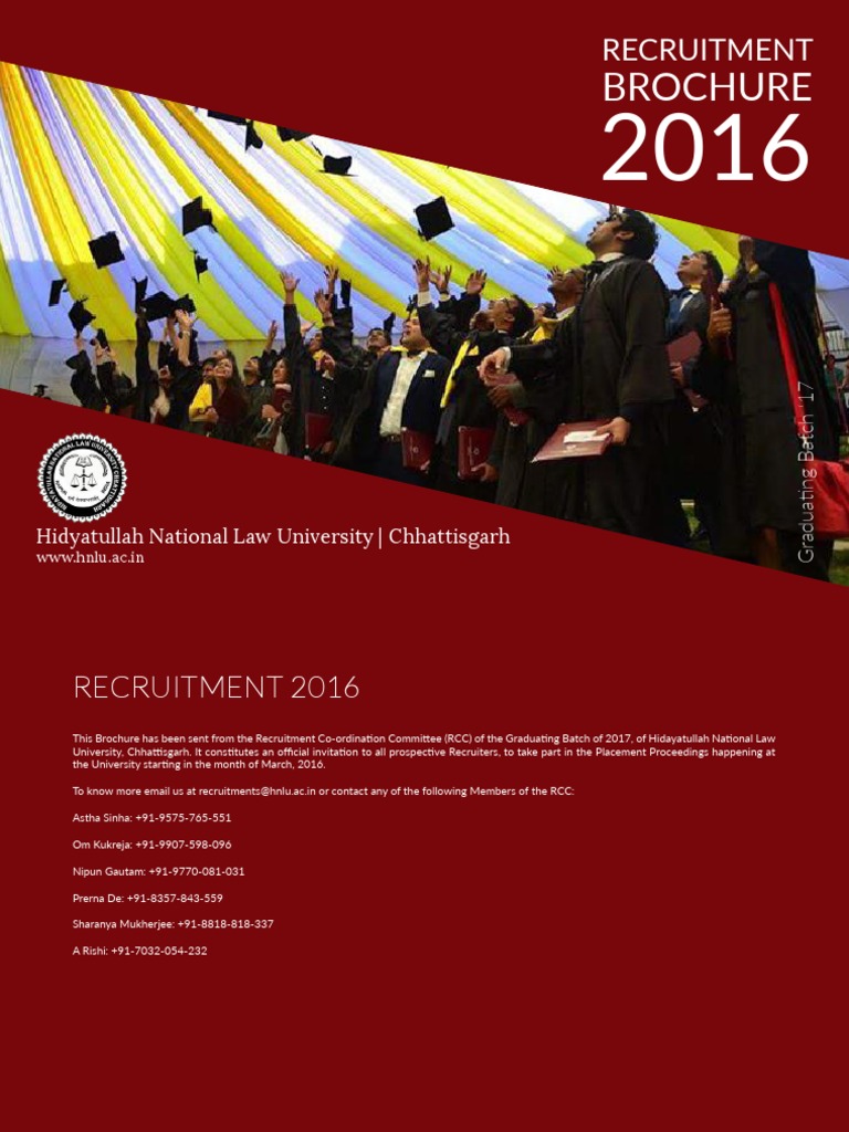 HNLU Brochure 2017 | PDF | Virtue | Government Information