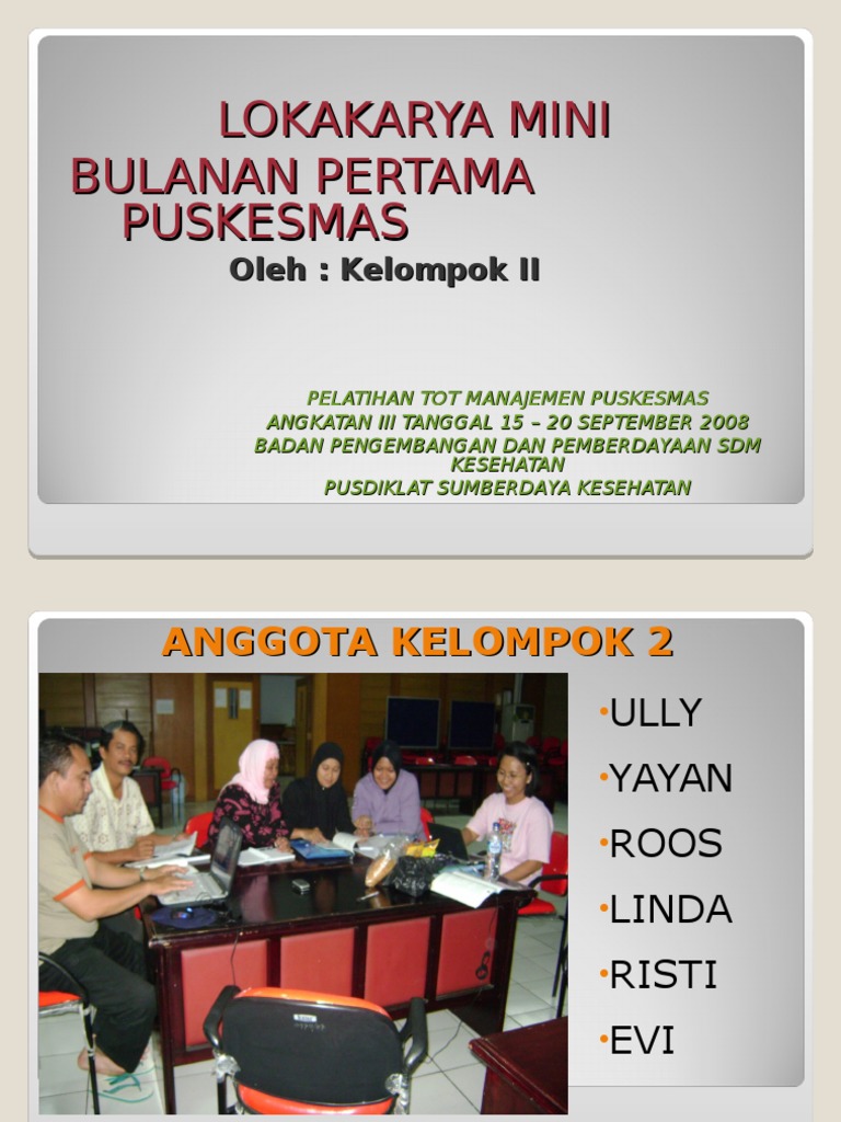 Lokakarya Mini Bulanan Puskesmas Fixed | PDF | Karier & Perkembangan | Bisnis