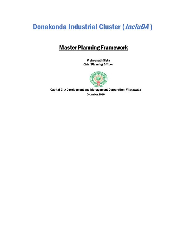 Donakonda Cluster Development Plan | PDF | Rail Transport | Airport