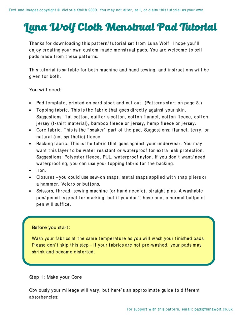 Luna Wolf Pad Patterns Updated | PDF | Sewing | Seam (Sewing)