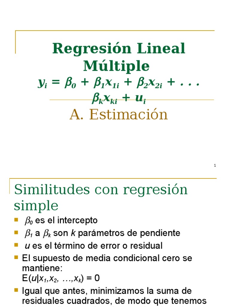Regresion Lineal Multiple | PDF | Correlación y dependencia | Regresión ...