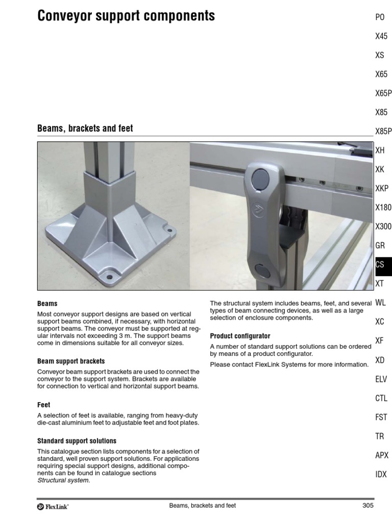 Conveyor Support Components | PDF | Manufactured Goods | Mechanical ...