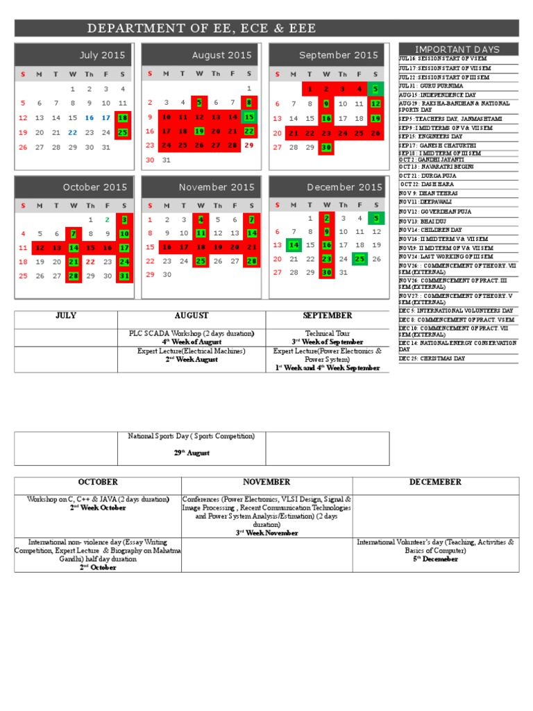 6 Motnths Calender | PDF | Scanning Electron Microscope | Electrical ...