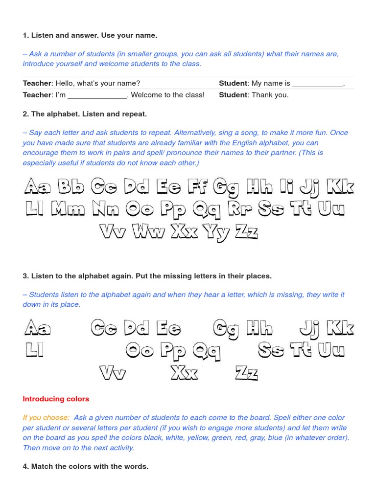Lesson Plan Starters | PDF