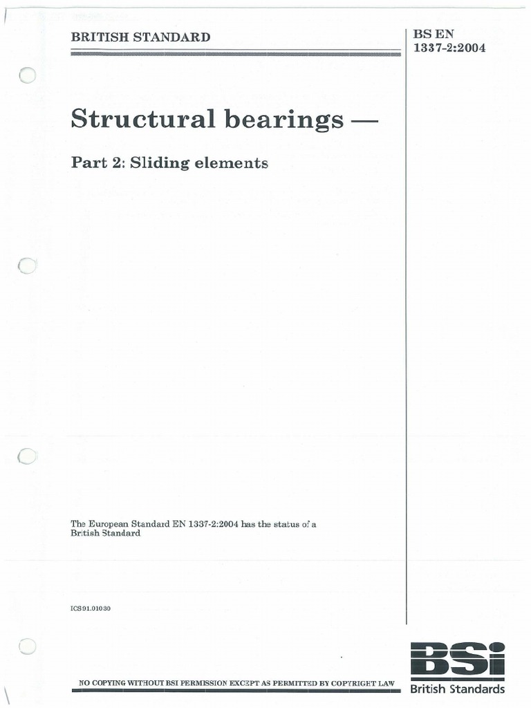 BS en 1337-2 Sliding Element | PDF