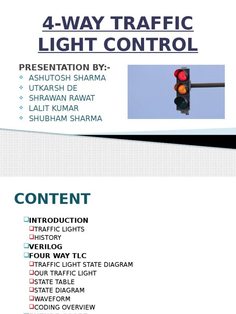 4-Way Traffic Light Control Guide | PDF | Hardware Description Language ...