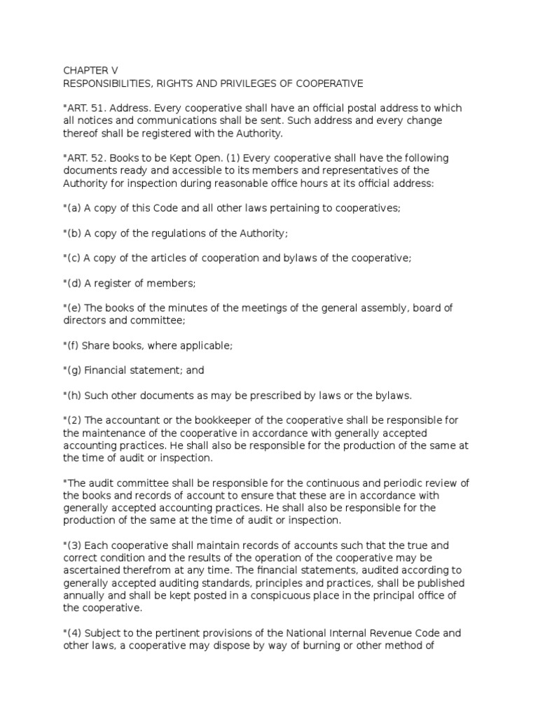 Ra 9520 Chapter V | PDF | Taxes | Cooperative
