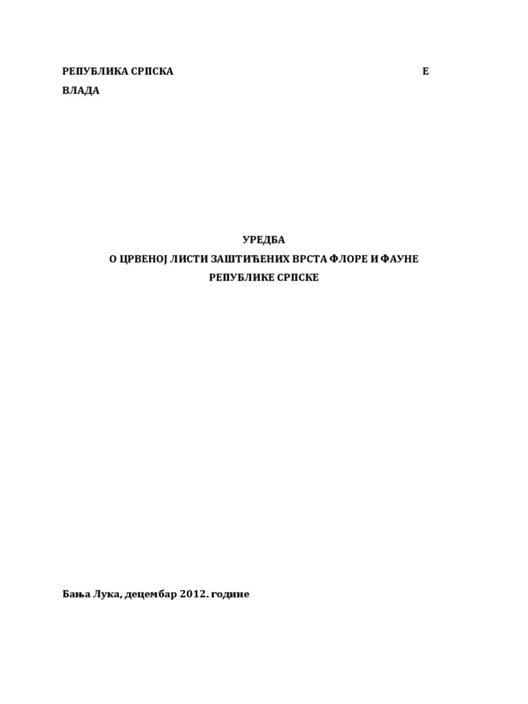 Crvena Lista RS | PDF