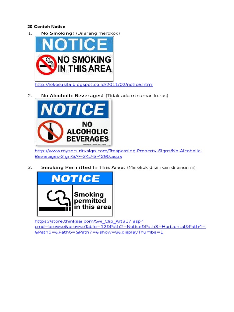20 Examples of Notice Signs | PDF | Home & Garden | Technology ...