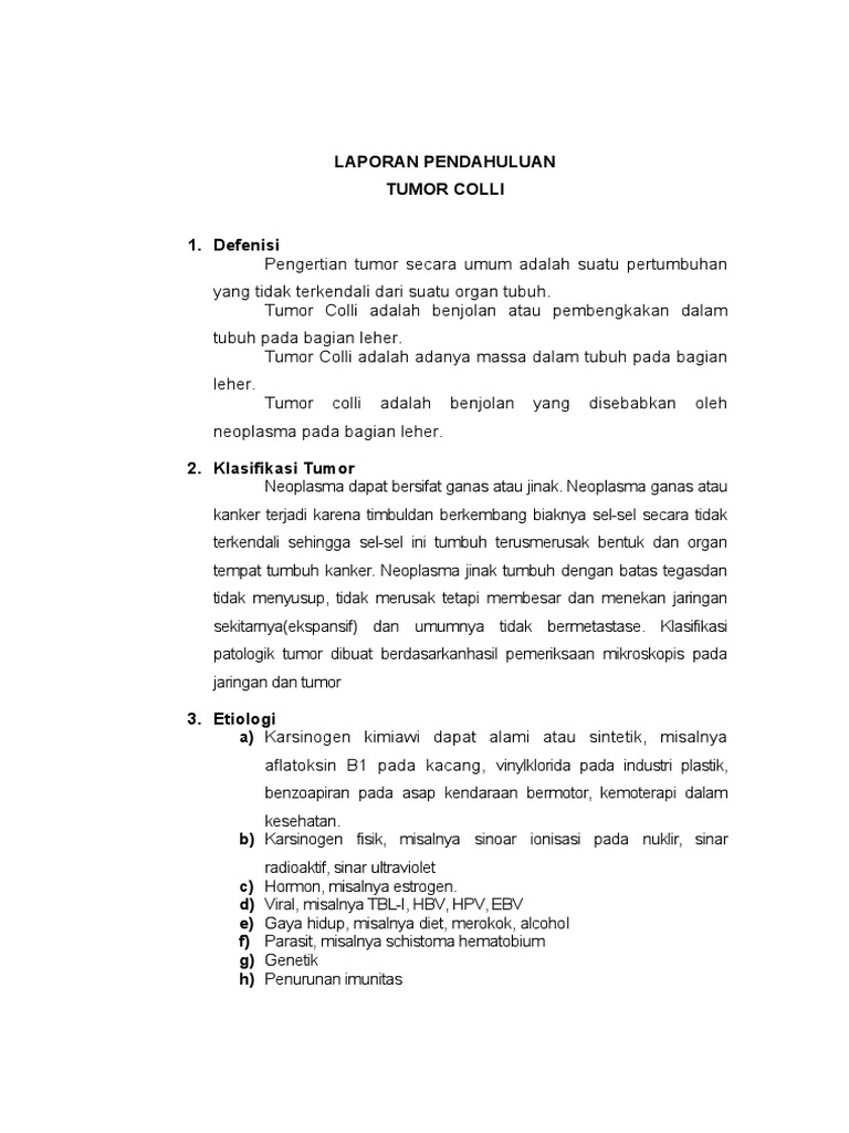 LP Tumor Colli | PDF