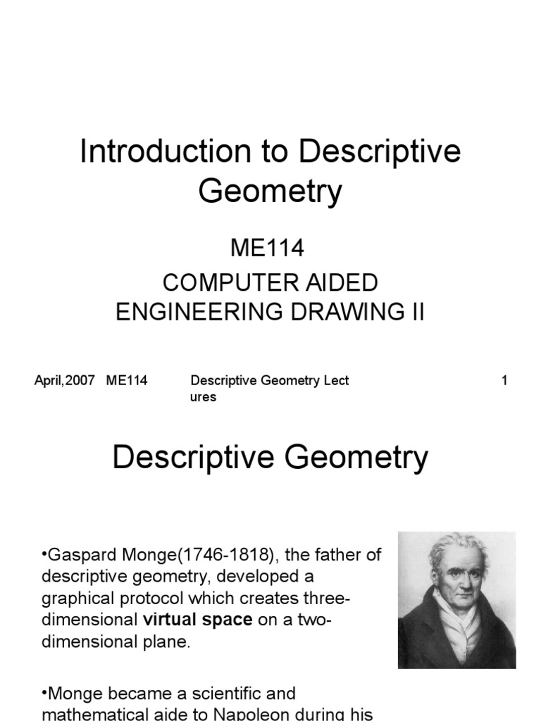 Introduction To Descriptive Geometry | PDF