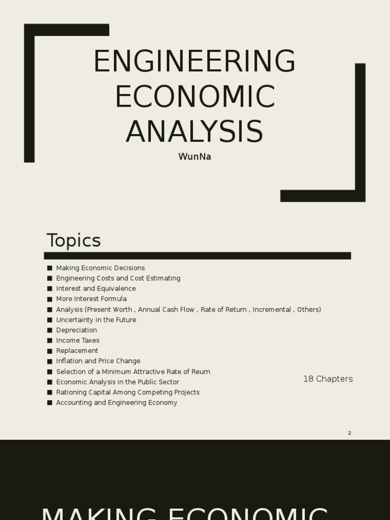 Engineering Economic Analysis | PDF