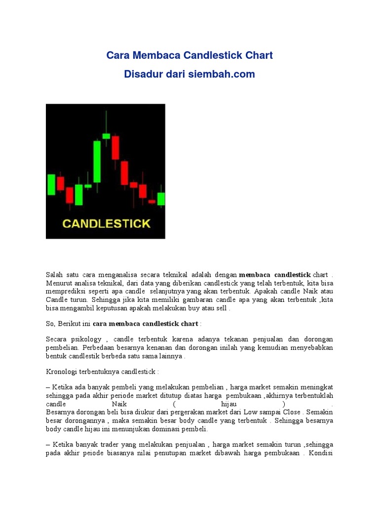 Cara Membaca Candlestick Chart | PDF