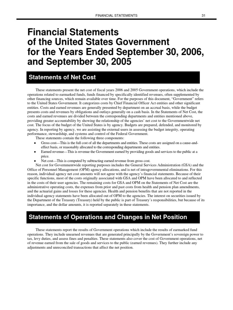 06stmt | PDF | Government Budget Balance | Balance Sheet