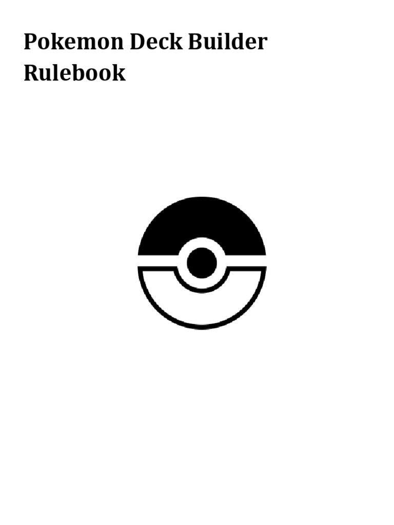 PDB Rulebook | PDF | Pokémon | Gaming