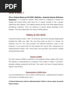 Class 12 Biology Project on HIV/AIDS | PDF | Cd4 | Hiv/Aids