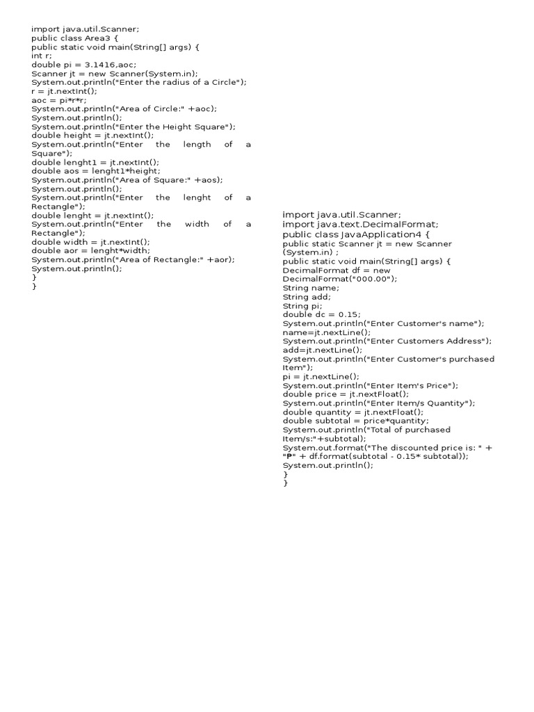 Import Java - Util.Scanner Import Java - Text.Decimalformat Public ... Import Java - Util.Scanner Import Java - Text.Decimalformat Public ...
