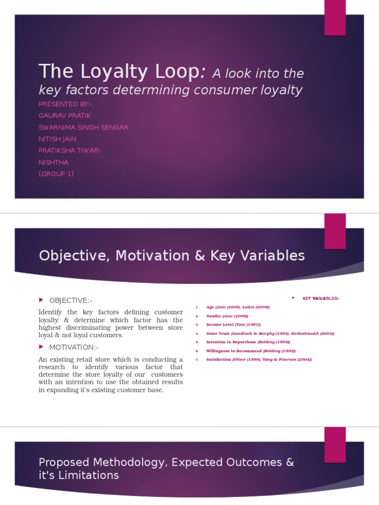 The Loyalty Loop:: A Look Into The Key Factors Determining Consumer ...