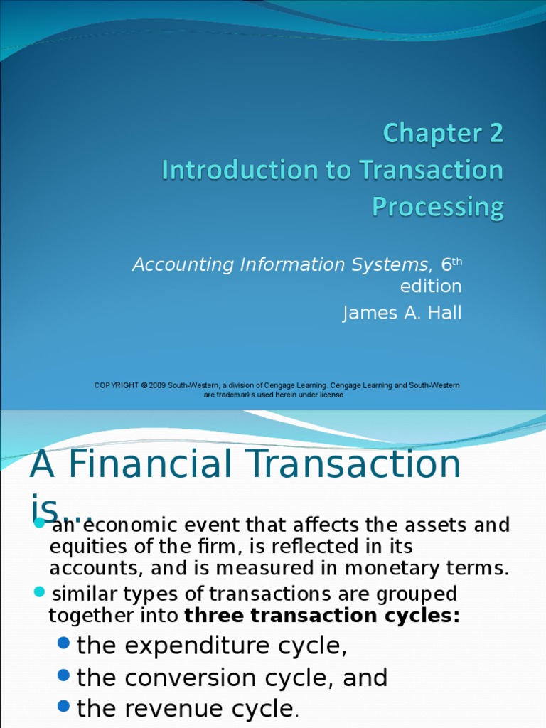 AIS - Introduction To Transaction Processing System | PDF | Backup | Computing