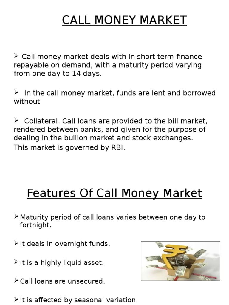 Call Money Market | PDF | Money Market | Loans