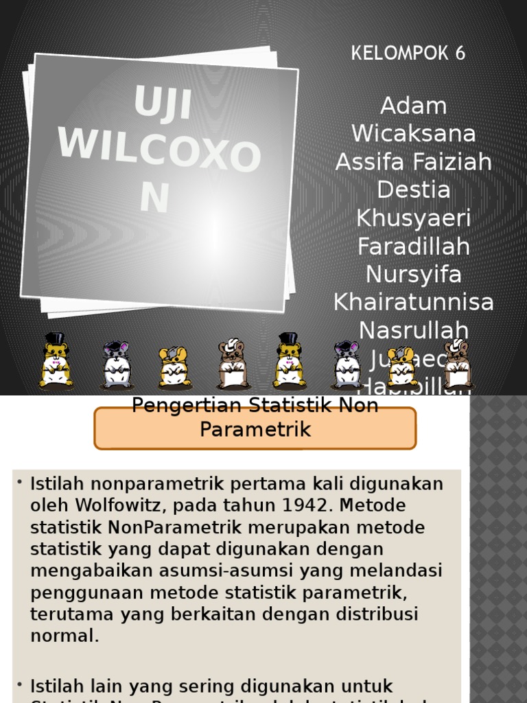 Pengertian dan Langkah Uji Wilcoxon | PDF