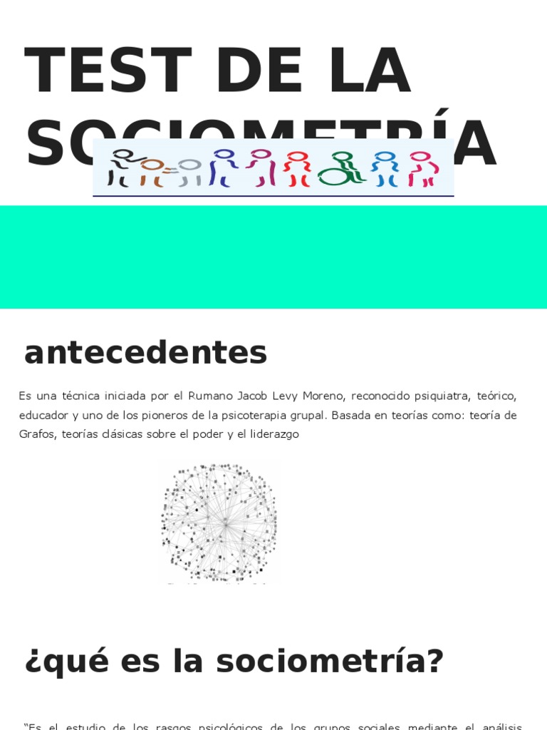 Test de La Sociometría | PDF | Sicología | Ciencia cognitiva