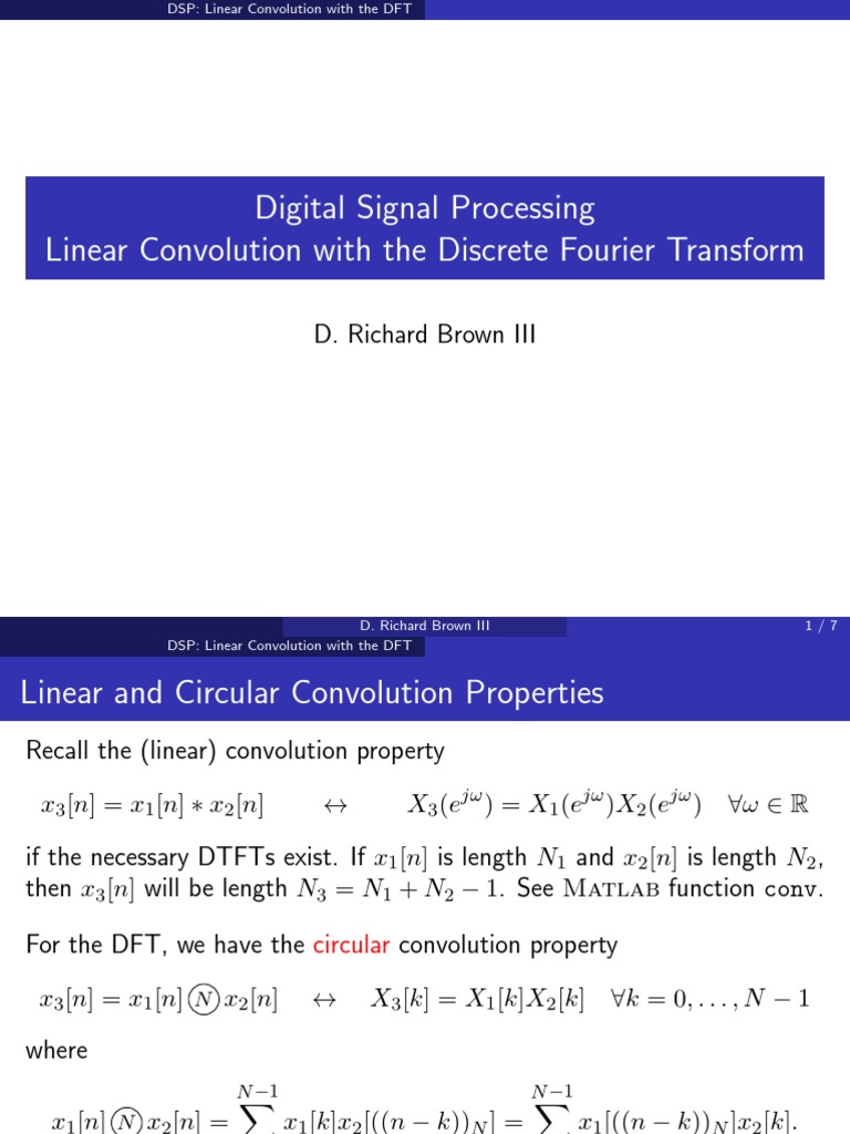 12-1linear Convolution With DFT | PDF | Teaching Methods & Materials