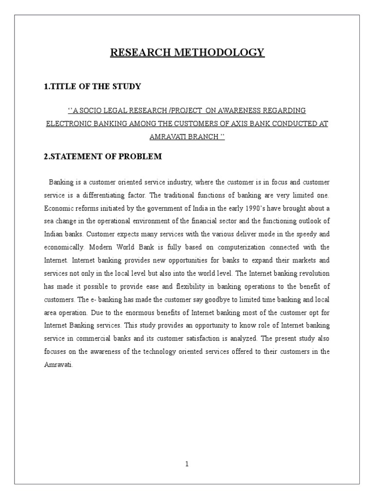Research Methodology: 1.title of The Study | Download Free PDF | Online ...