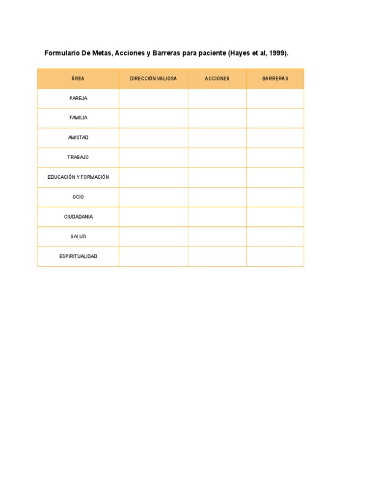 Formulario de Metas | PDF