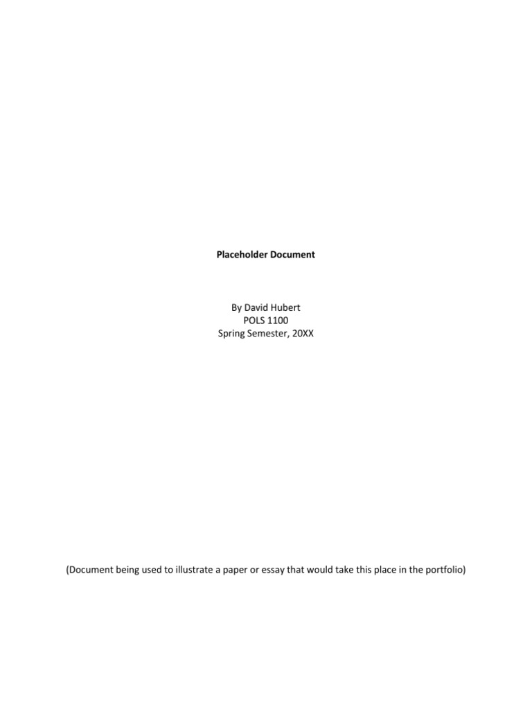 Placeholder Document | PDF