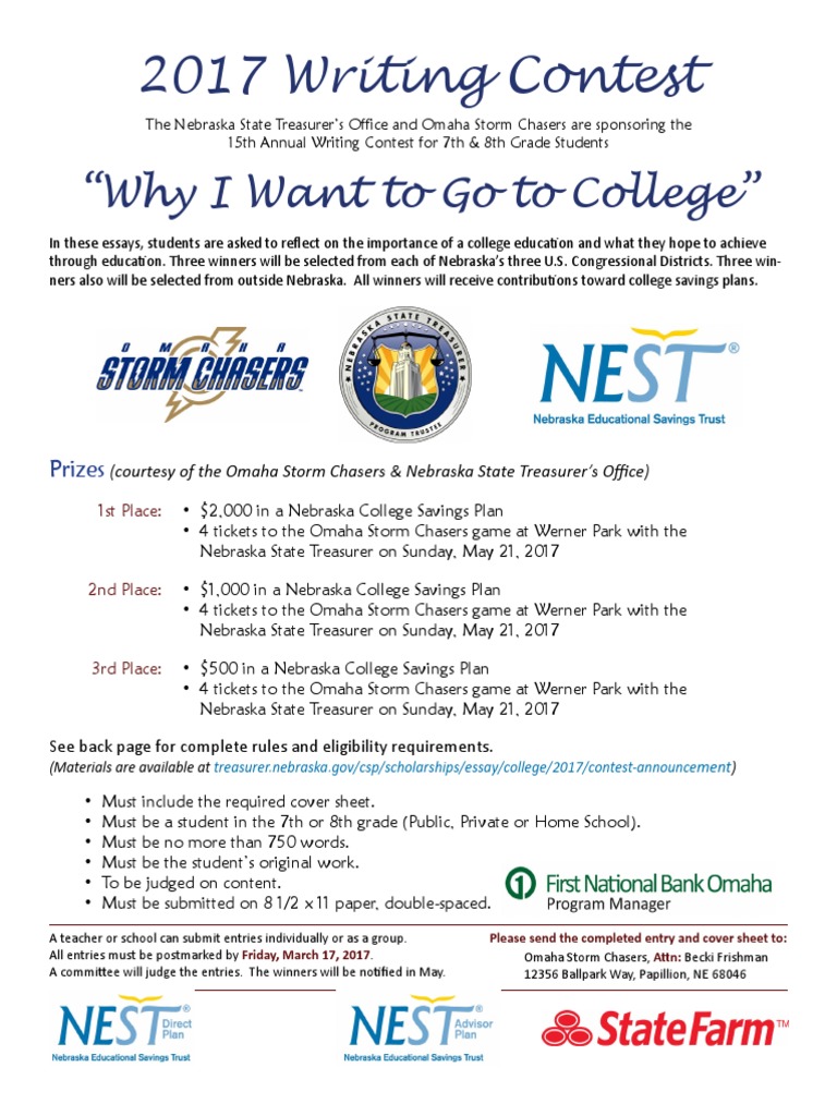 2017 Writing Contest Rules | PDF | Omaha | Costs In English Law