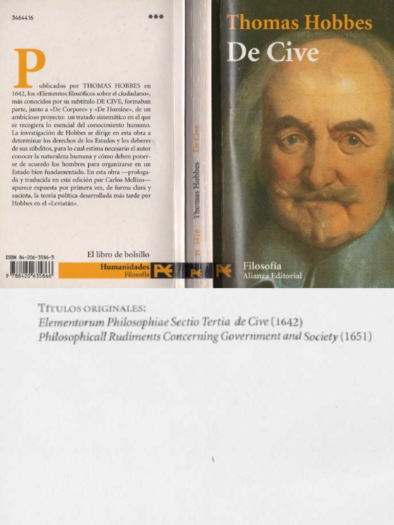 Hobbes Thomas - de Cive PDF | Descargar gratis PDF | Thomas Hobbes ...