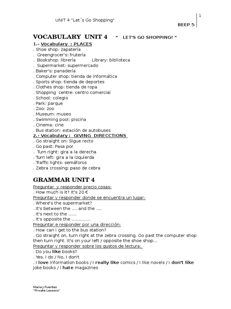 Lets Go Shopping | PDF