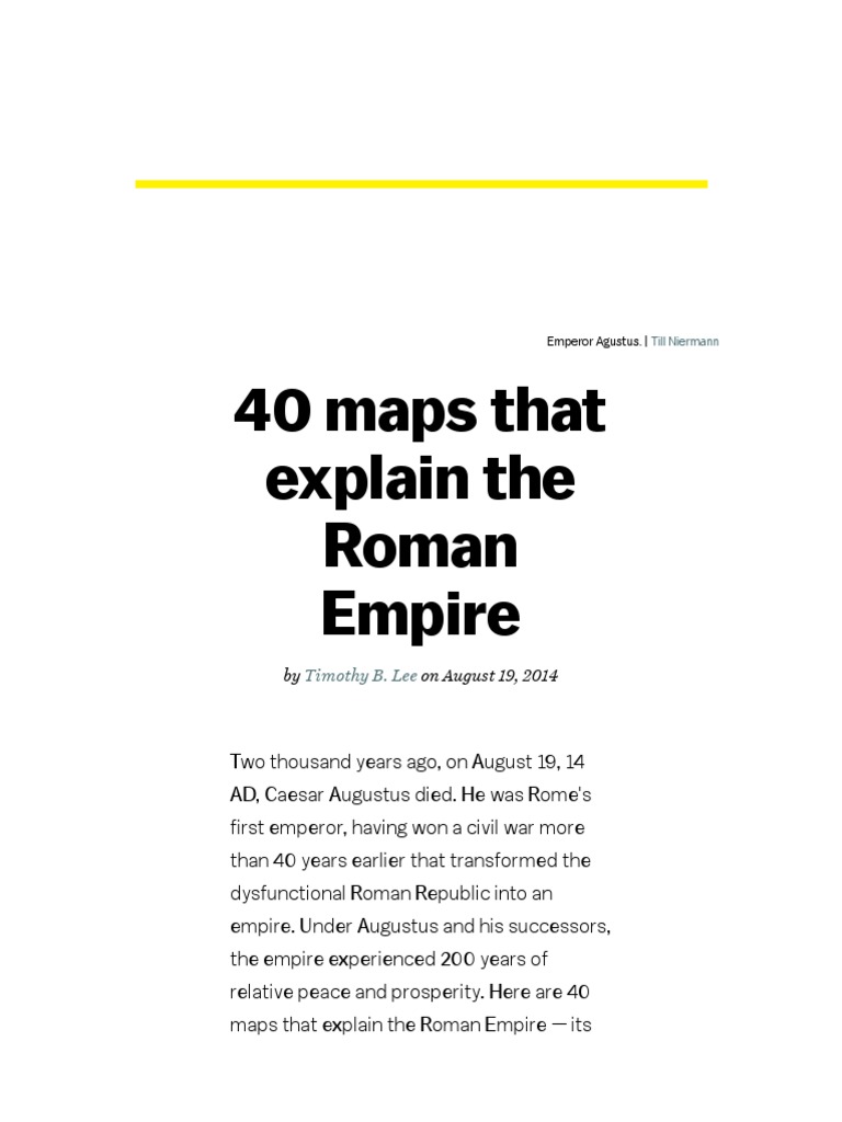 40 Maps That Explain The Roman Empire - Vox | PDF | Hannibal | Ancient Rome