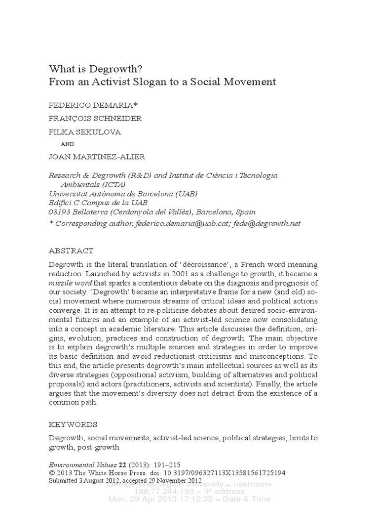 What Is Degrowth | PDF | Economics | Sustainability