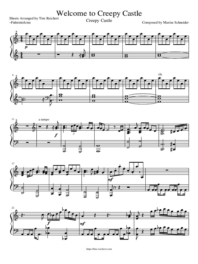 Creepy Castle Clarinet Sheet Music | PDF | Leisure