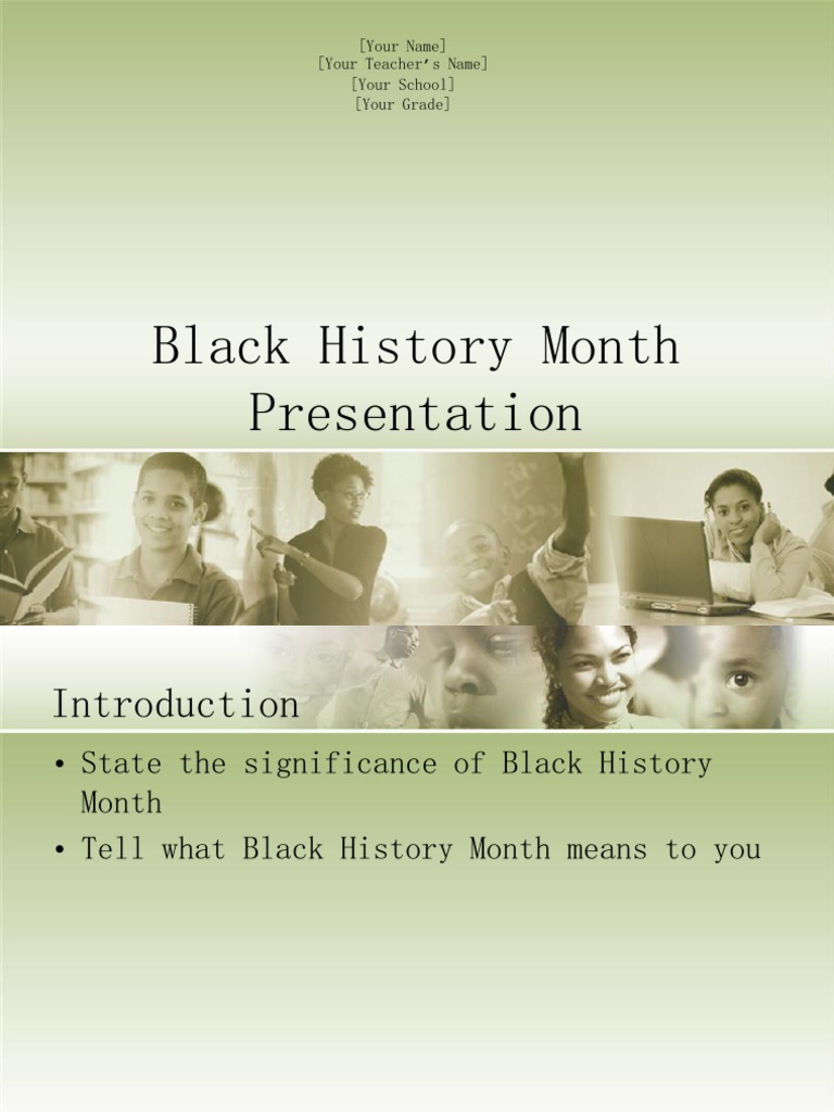 Black History Month Presentation | PDF