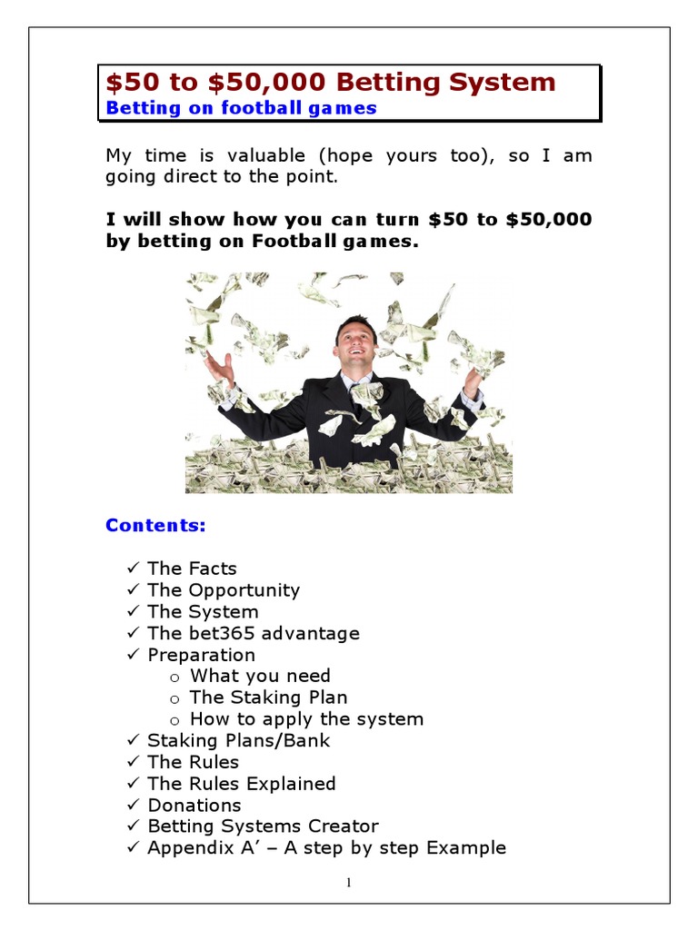 Turning $50 into $50,000: A Step-by-Step Guide to Betting on Football ...