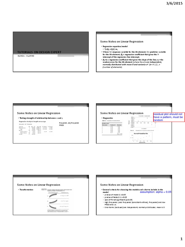 Tutorials On Design Expert | PDF | Coefficient Of Determination | Regression Analysis