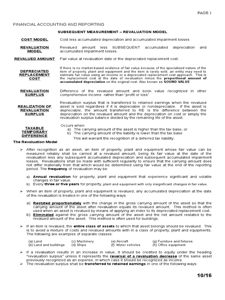 #22 Revaluation & Impairment (Notes For 6206) | Download Free PDF ...