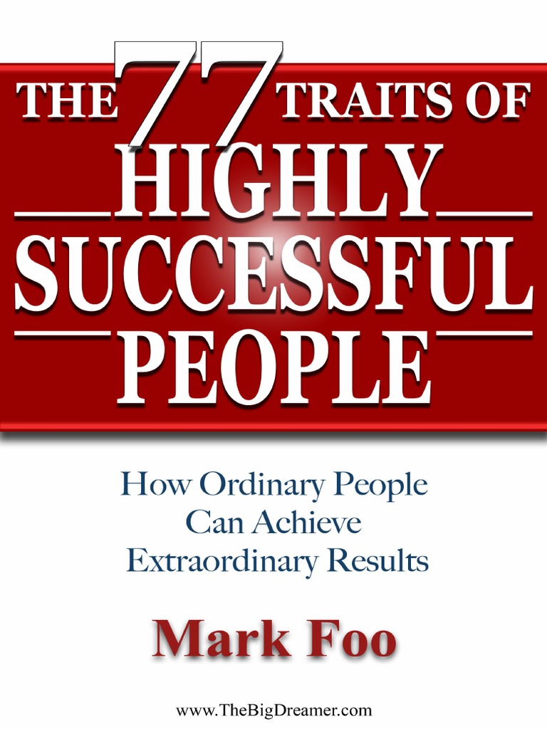 77 Success Traits of highly Successful People.pdf | Motivation | Self ...