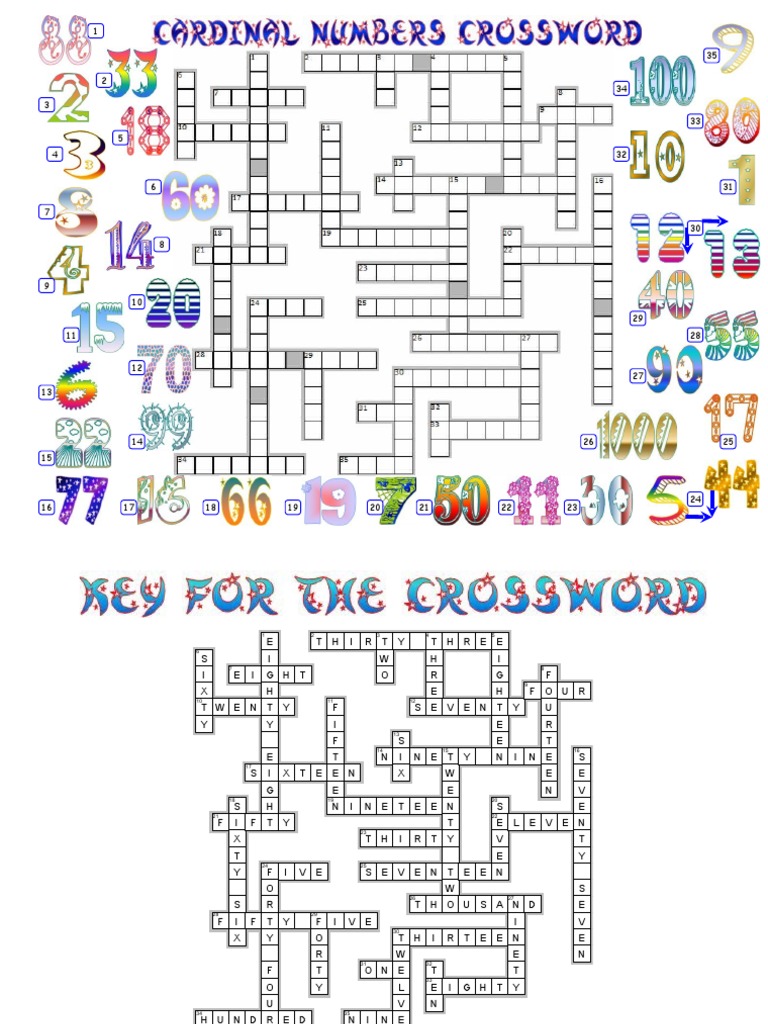 Cardinal Number Crossword Solutions | PDF