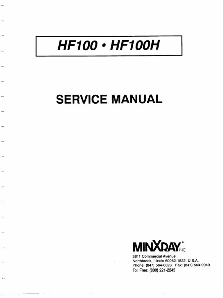 Minxray HF-100 X-Ray - Service Manual PDF | PDF
