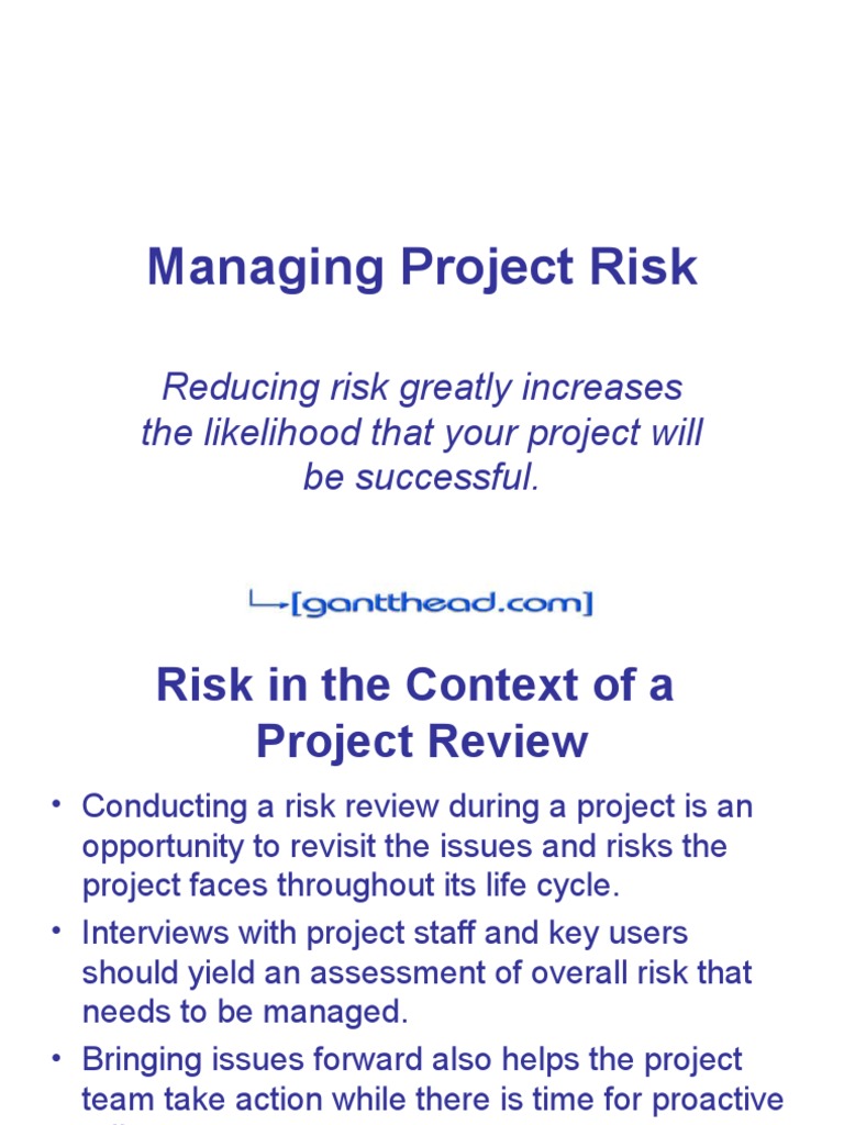 Managing Project Risk | PDF | Risk | Risk Management