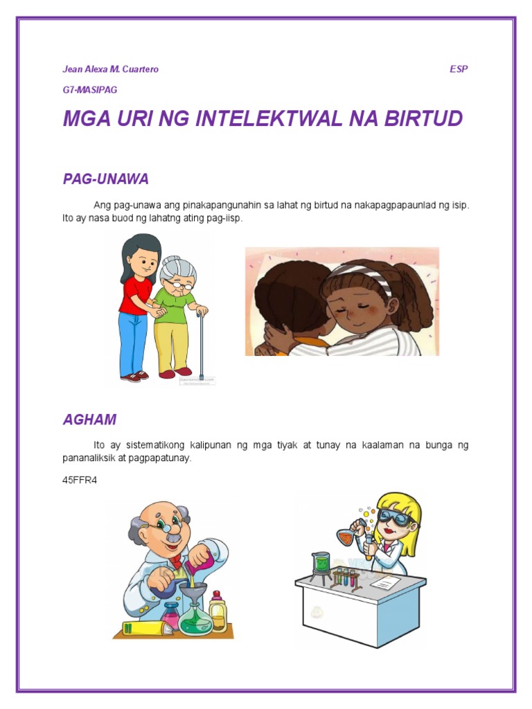 Mga Uri NG Intelektwal Na Birtud | PDF