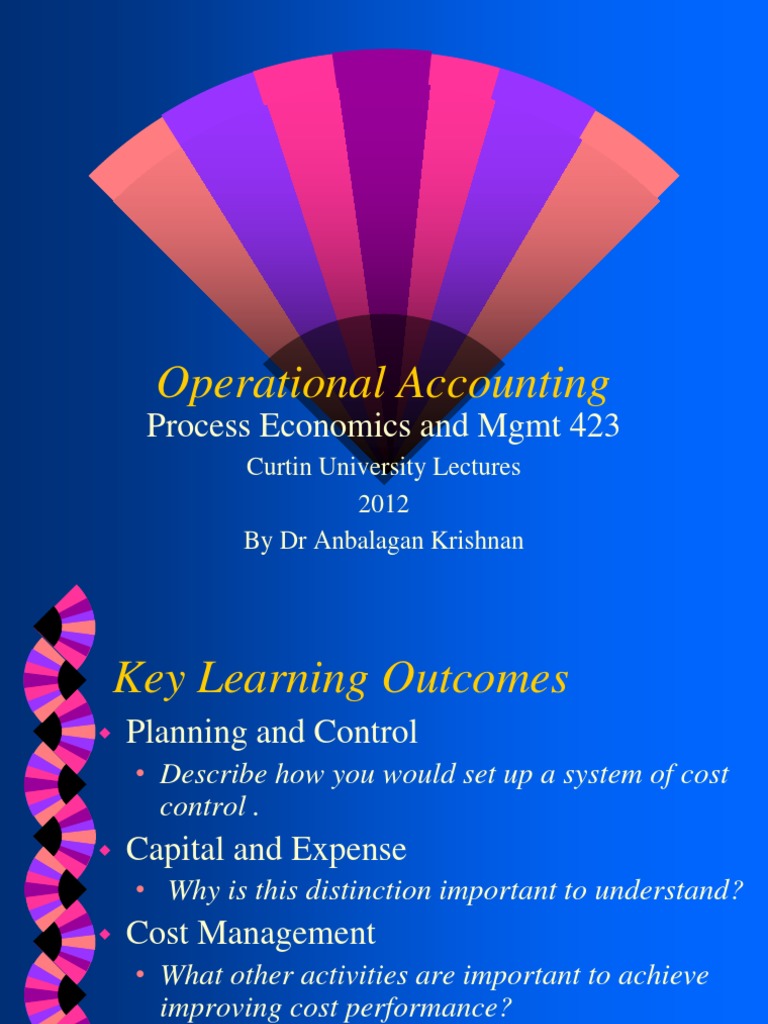 Operational Accounting Process Economics | PDF | Shareholder Value ...